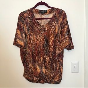 new directions | Tops | New Directions Womens Confetti Print Blousex ...